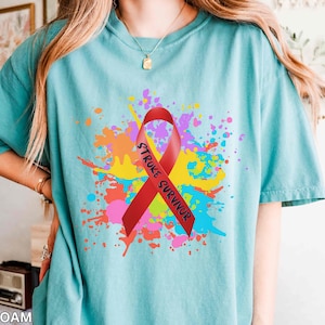 Stroke Survivor Shirt, Stroke Awareness Ribbon Tee, Gift for Stroke ...