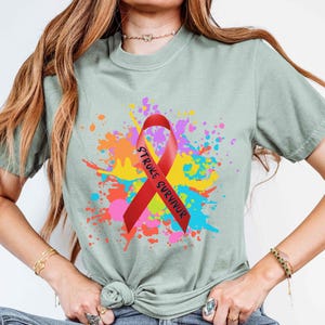 Stroke Survivor Shirt, Stroke Awareness Ribbon Tee, Gift for Stroke ...
