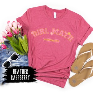 Girl Math University Shirt, Cute Girl Math T-shirt, Trendy Girl Math ...