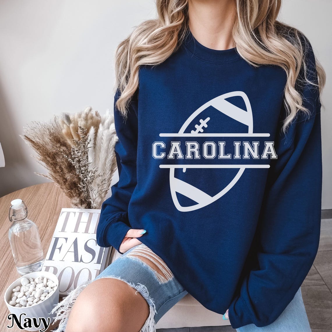 Carolina Football Shirt, Carolina Sport Sweatshirt, North Carolina Crew ...
