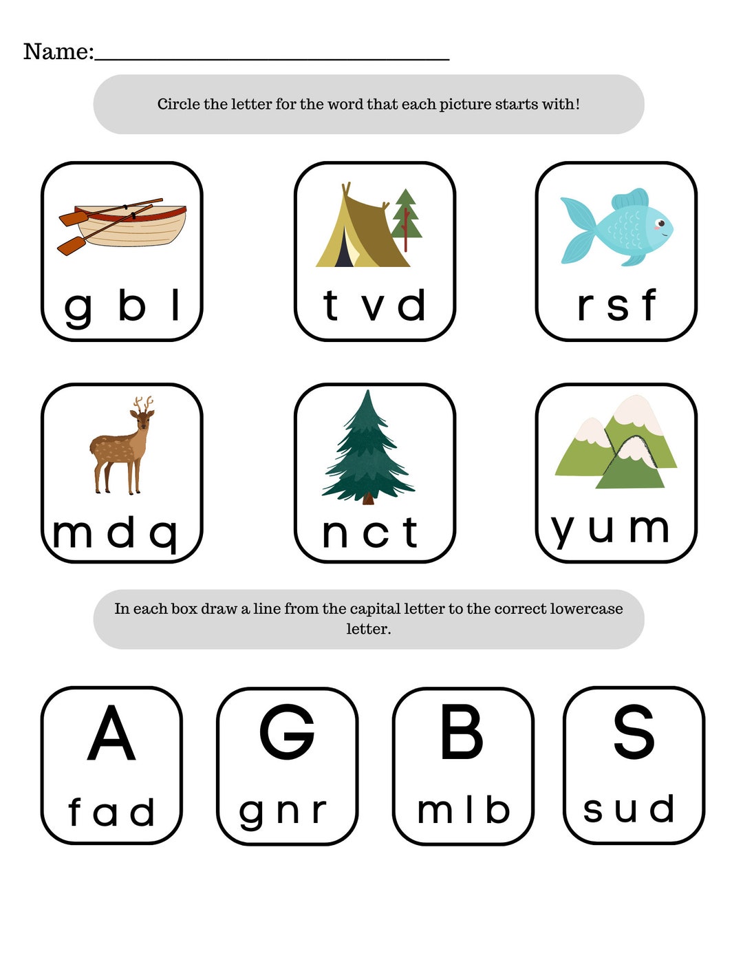 Letter and Phonetic Recognition Awareness for Kindergarten - Etsy