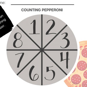 Kindergarten Counting Match Matching & Sequencing Pizza Pie Cut and ...