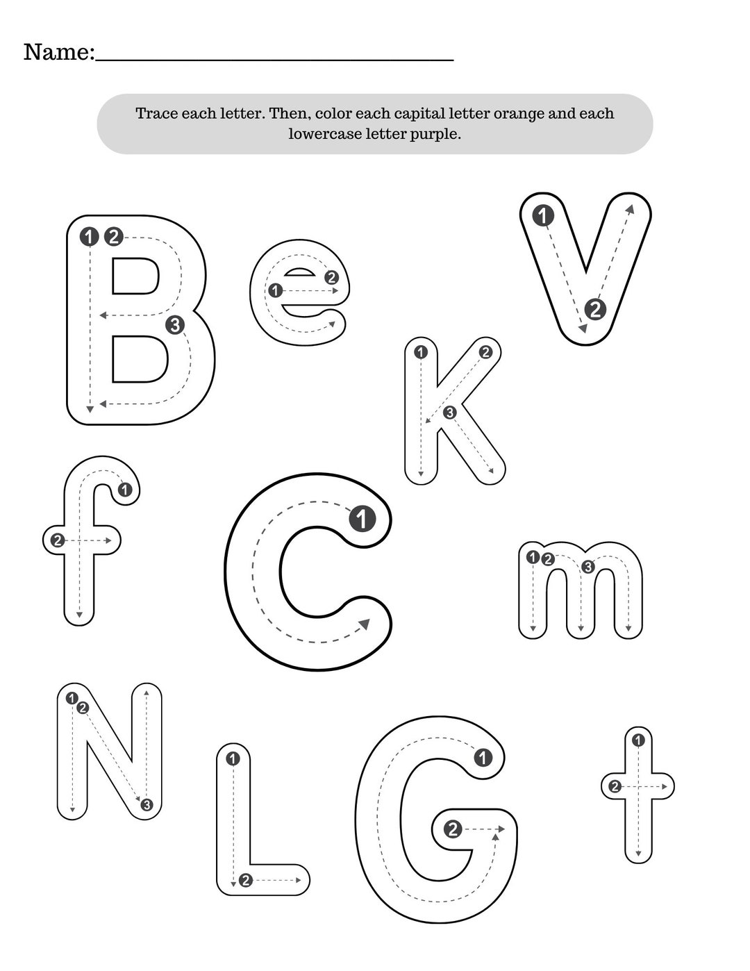 Kindergarten 1st Grade Uppercase Lowercase Tracing Identifying ...