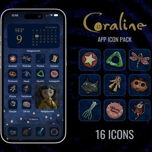 Coraline App Icon Pack for Ios and Android Digital Download - Etsy