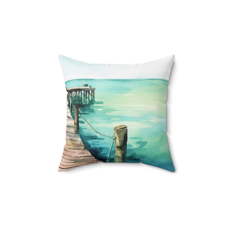 Square Pier, Dock, Ocean Pillow - Etsy