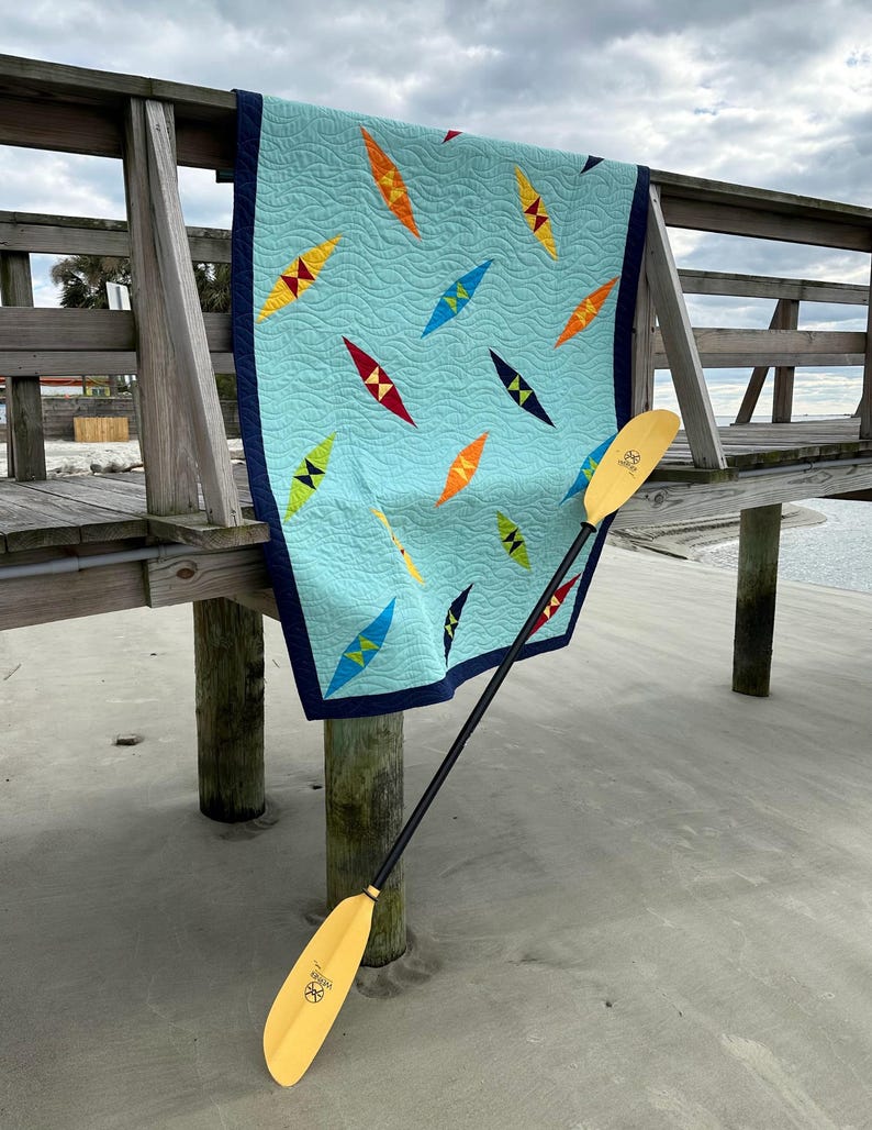Kayak Quilt Paper Pattern, Throw Size Beach Blanket (54" X 74") - Etsy