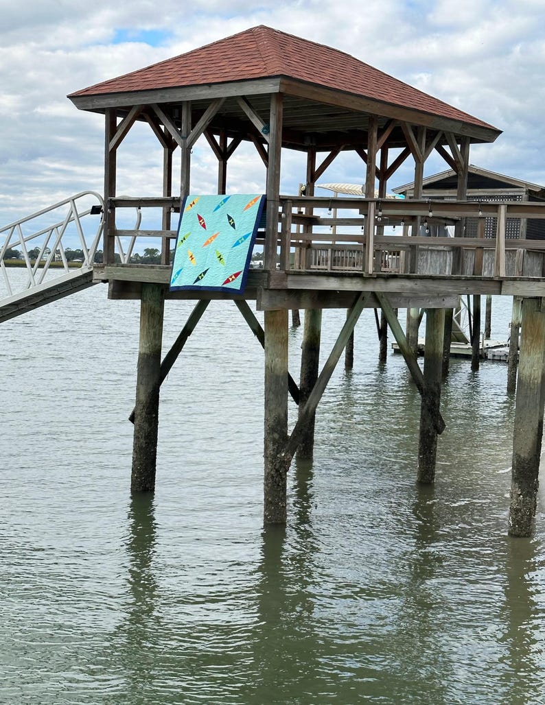Kayak Quilt Paper Pattern, Throw Size Beach Blanket (54" X 74") - Etsy