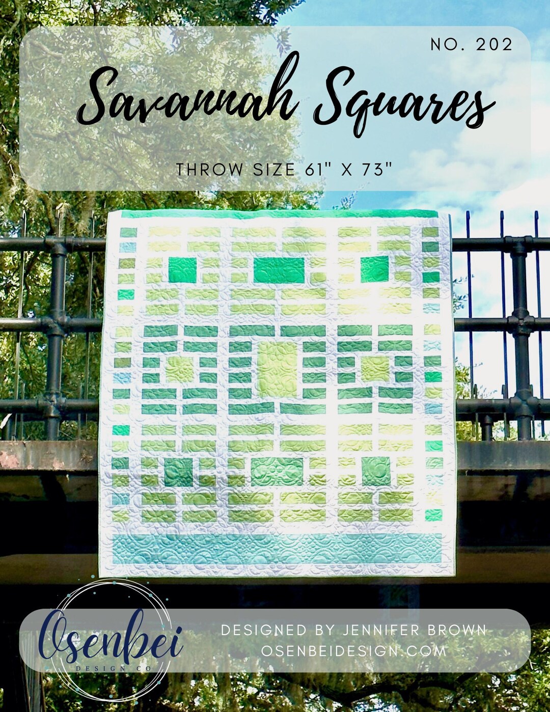 Savannah Squares Quilt Pattern // Modern Map Design Sewing Pattern ...