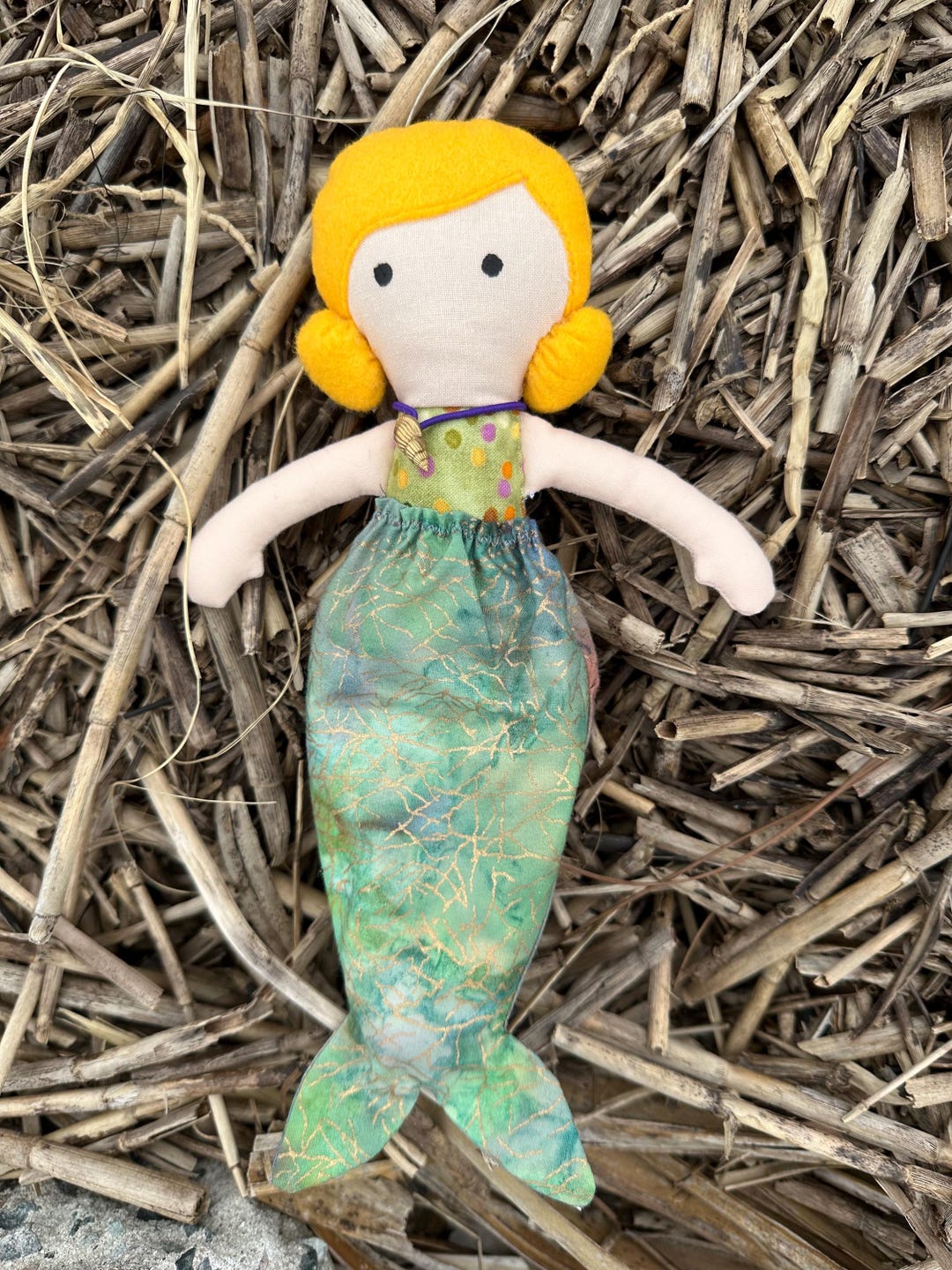 Mermaid Dolly || Yellow Hair 10 Inch Fabric Doll With Removable Tails ...