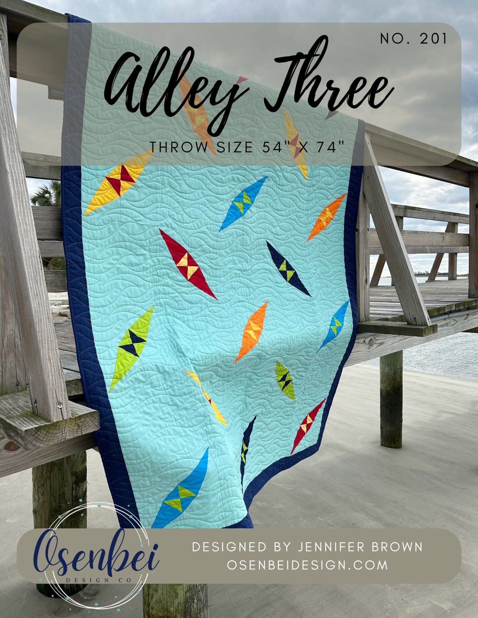 Alley Three Quilt Pattern // Kayaks Design Sewing Pattern Throw Size ...