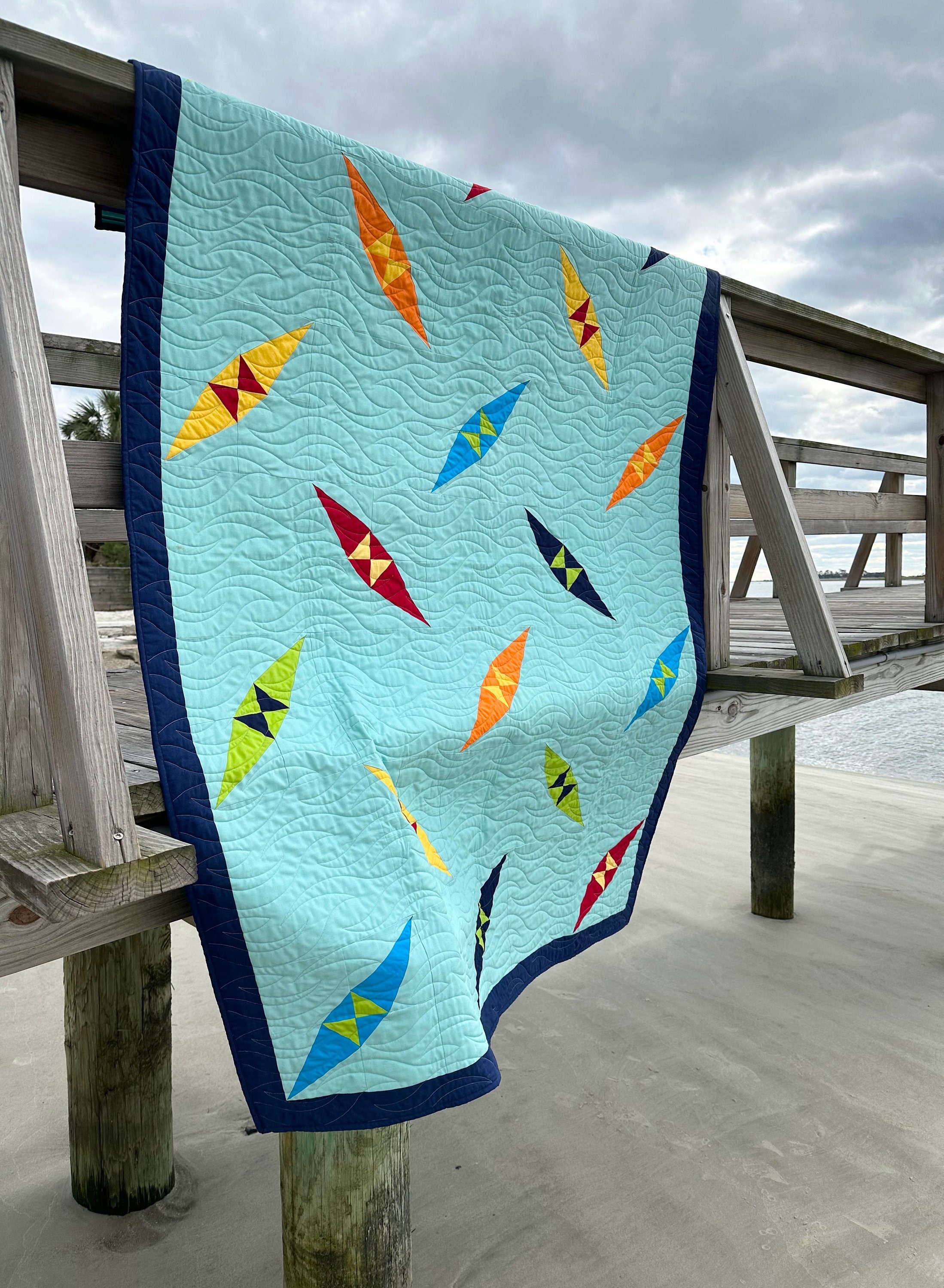 Alley Three Quilt Pattern // Kayaks Design Sewing Pattern Throw Size ...