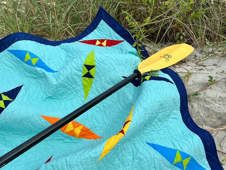 Kayak Quilt Sewing Pattern: Beach House Throw Blanket (digital Download ...
