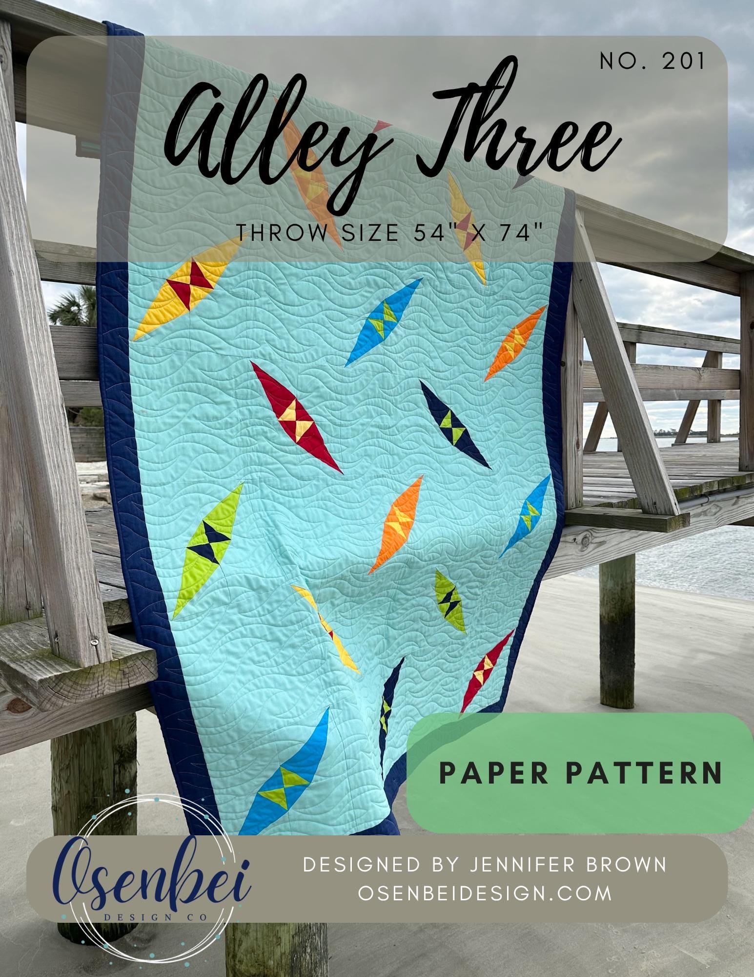 Kayak Quilt Paper Pattern, Throw Size Beach Blanket (54" X 74") - Etsy