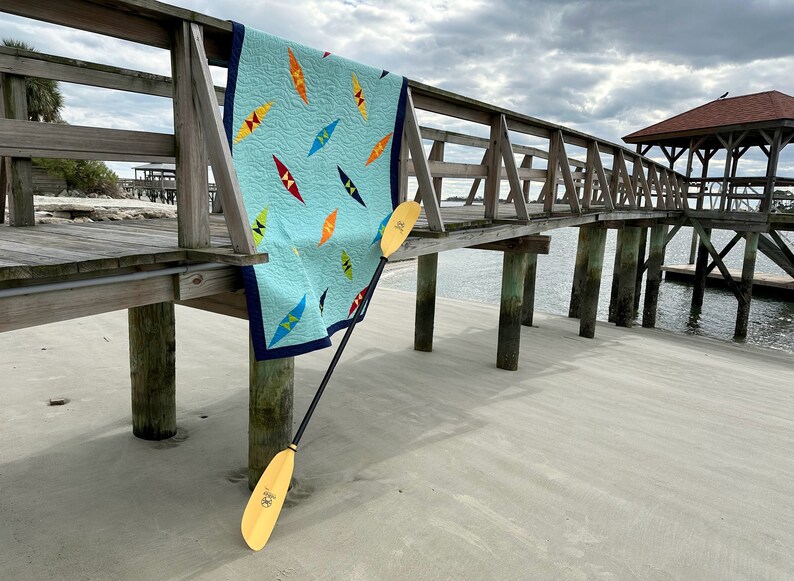 Kayak Quilt Sewing Pattern: Beach House Throw Blanket (digital Download ...