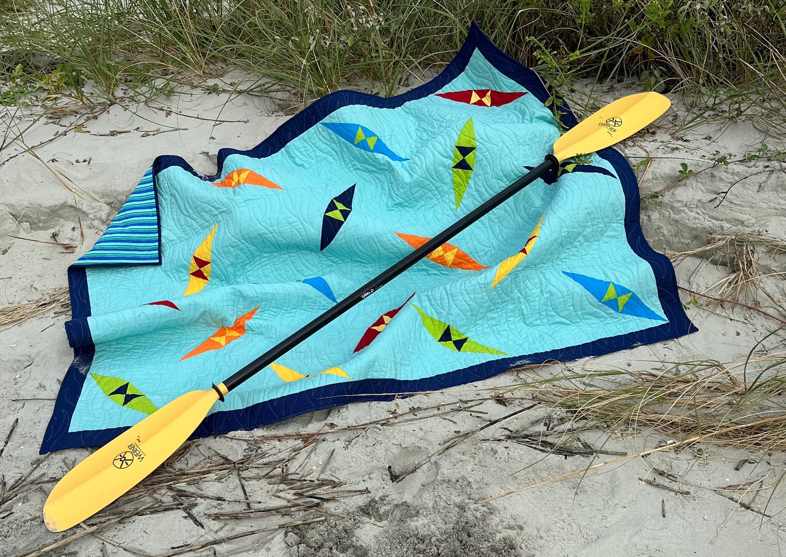 Alley Three Quilt Pattern // Kayaks Design Sewing Pattern Throw Size ...