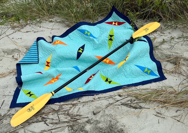 Alley Three Quilt Pattern // Kayaks Design Sewing Pattern Throw Size ...