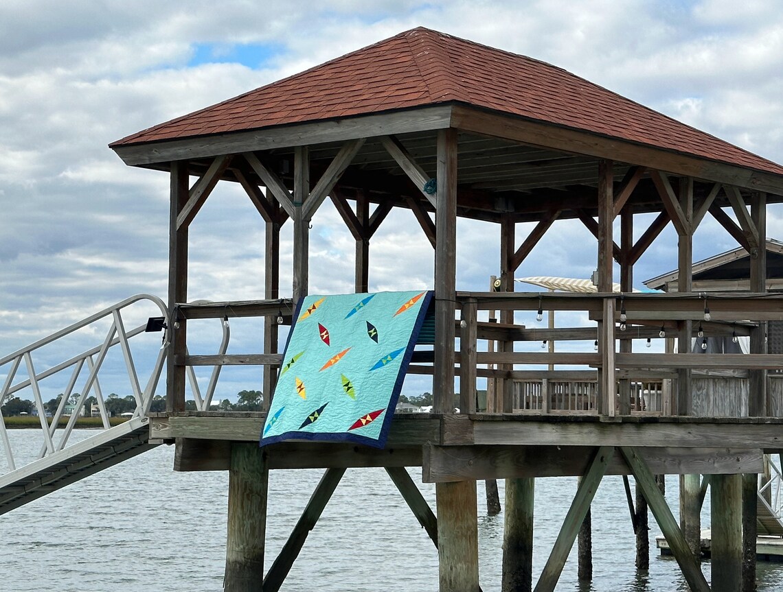 Alley Three Quilt Pattern // Kayaks Design Sewing Pattern Throw Size ...