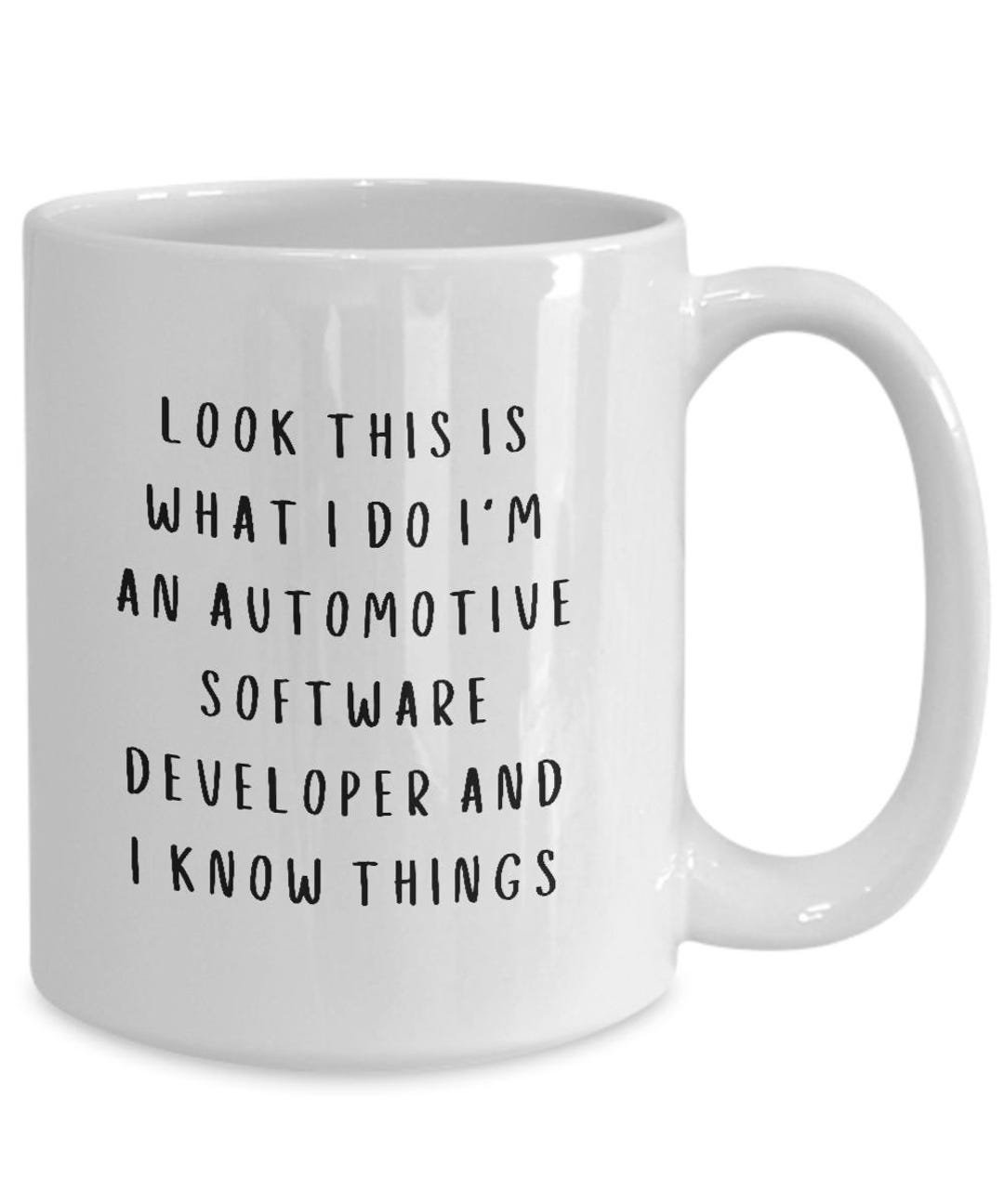 Automotive Software Developer Mug, Automotive Software Developer Gifts ...