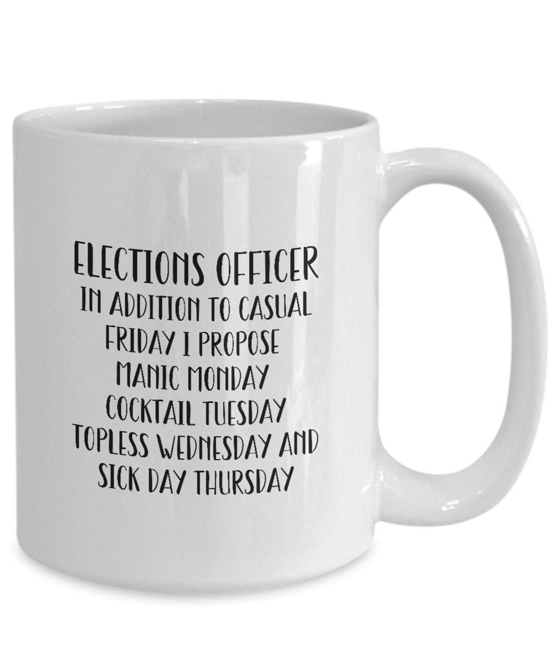 Elections Officer Mug, Elections Officer Gift, Elections Officer Coffee ...