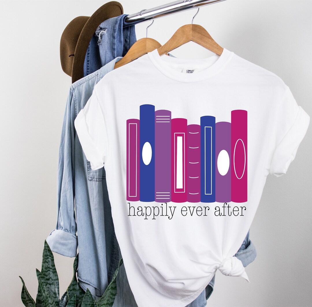 Bisexual Subtle Pride Shirt, Lgbtq Support Tshirt, Bi Flag Books Tee - Etsy