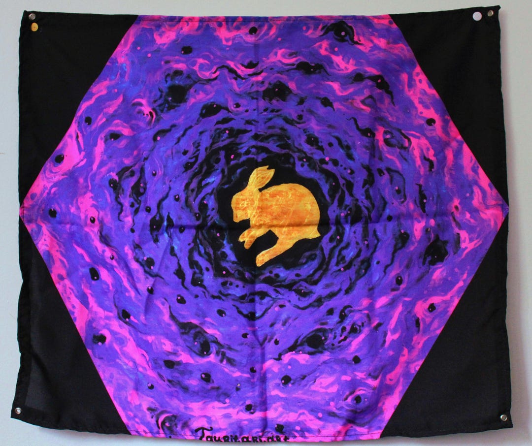 Rabbit Fluorescent Tapestry - Etsy
