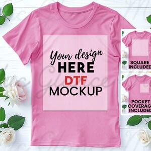 DTF Transfer Mockup, DTF Canva, Transfer Sheet Mockup, Sticker Mockup ...