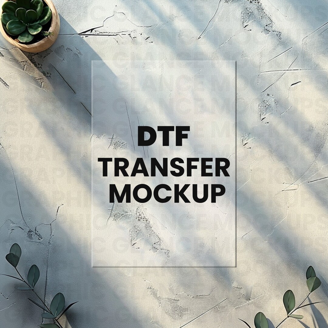 DTF Mockup PSD, DTF Transfer Sheet Mockup, Transfer Mockup, Textile ...