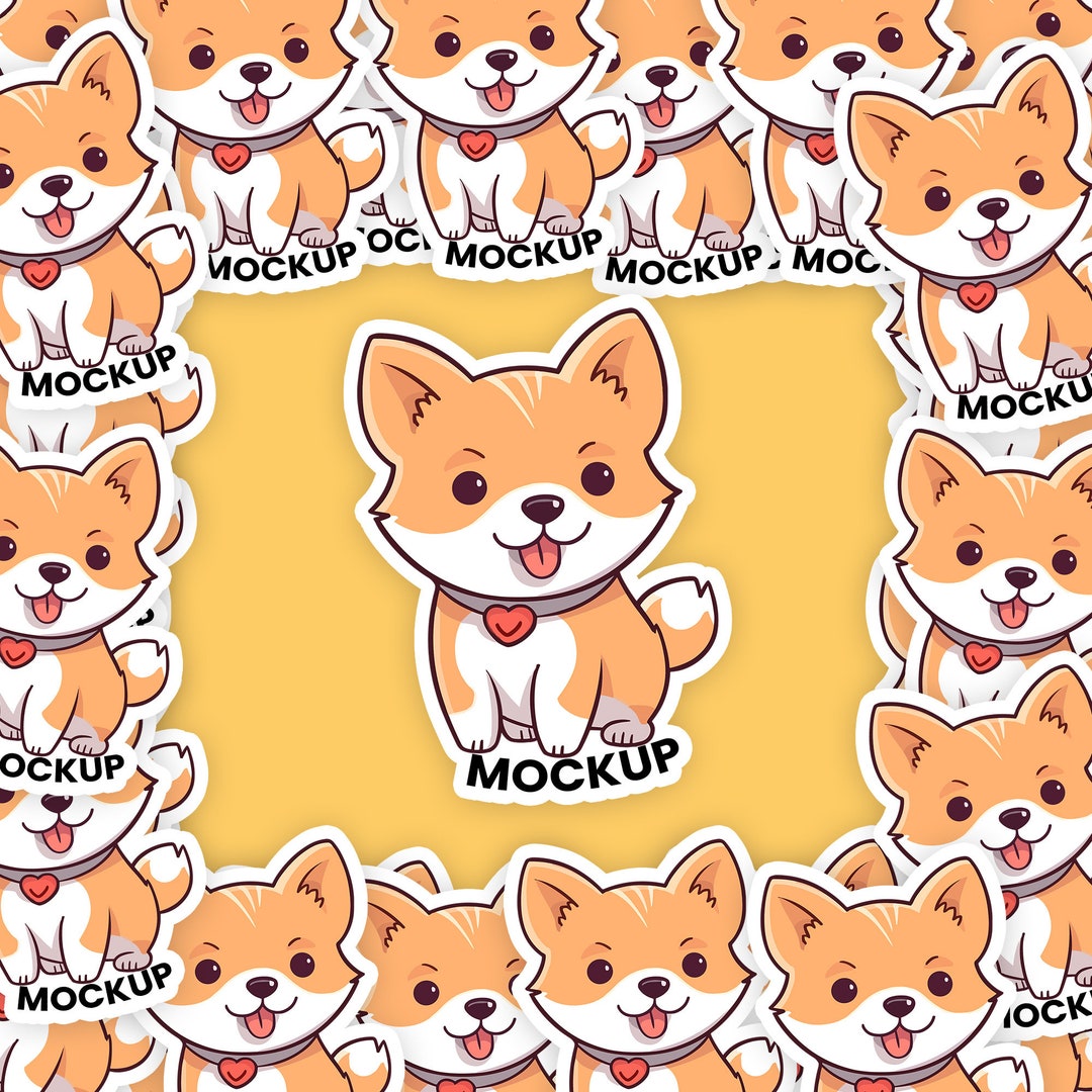 Sticker Pile Mockup | Sticker Mockup | Decal Mockup | Die Cut Sticker ...