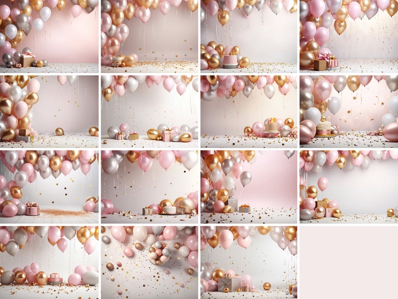 30 X Party Birthday Digital Backgrounds Mockup Bundle Add - Etsy