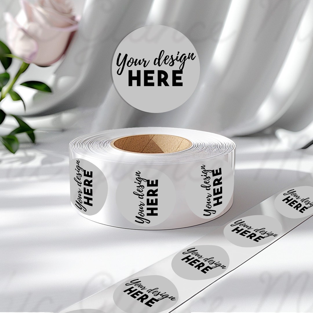 Thank You Sticker Mockup, Sticker Mockup, Round Sticker, Thank You ...