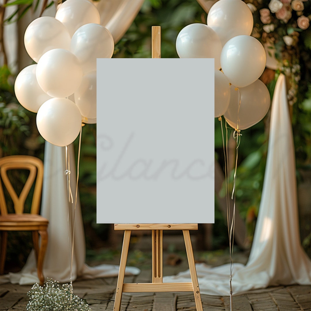 Party Easel Mockup 5x7, Horizontal and Vertical, Easel Mockup Baby ...
