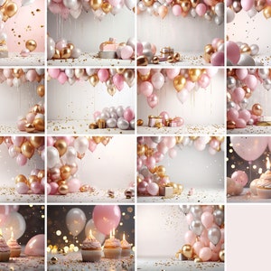 30 X Party Birthday Digital Backgrounds, Mockup Bundle, Add Your Own ...