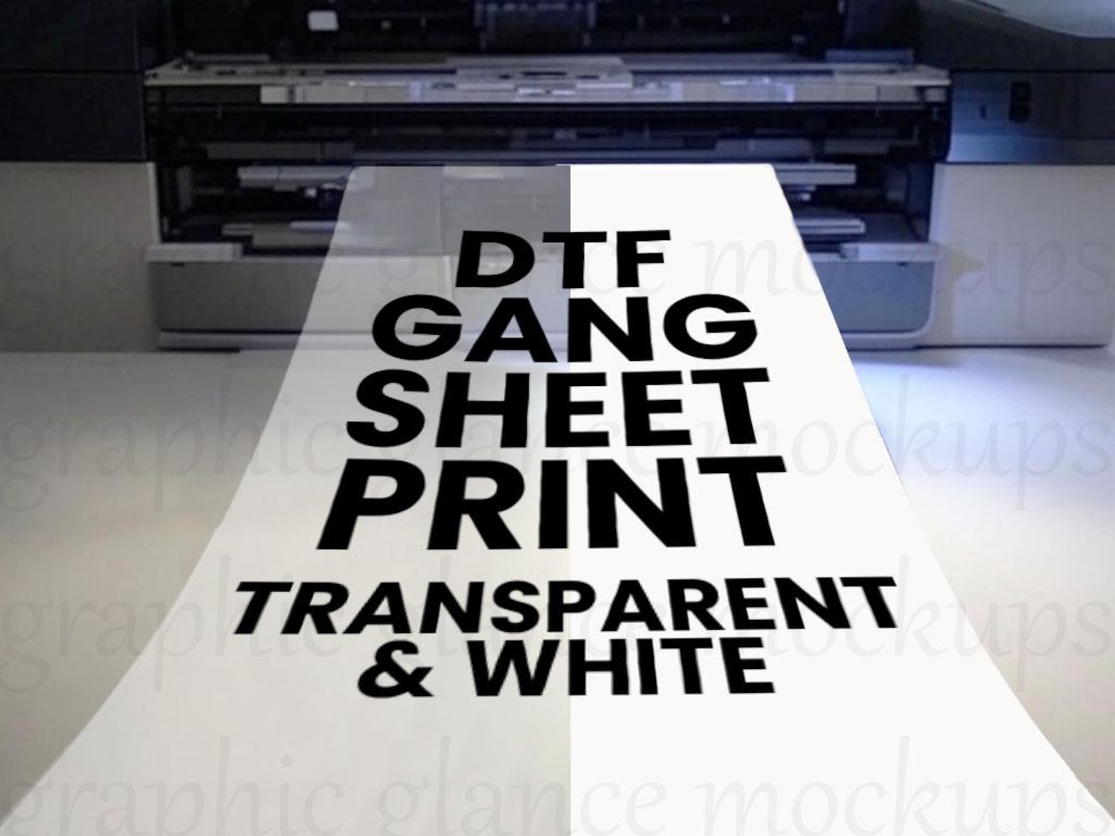 DTF Mockup, PSD, Graphics Mockup, DTF Transfer Sheet Mockup, Dtf ...