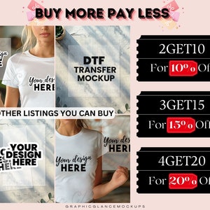 DTF Transfer Mockup, DTF Canva, White DTF Transfer Sheet Mockup ...