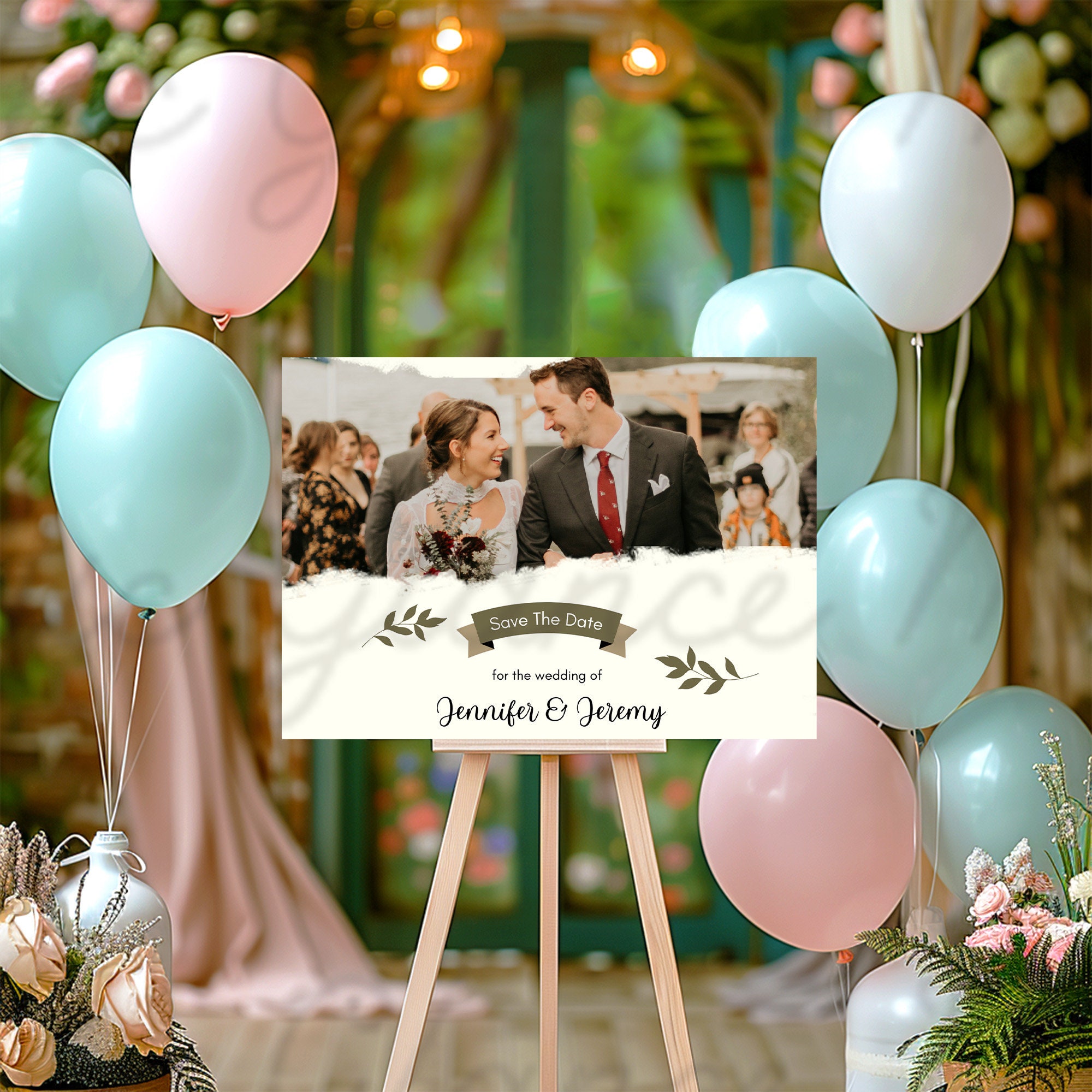 Party Easel Mockup 5x7, Gender Reveal, Easel Mockup Baby Shower Easel ...
