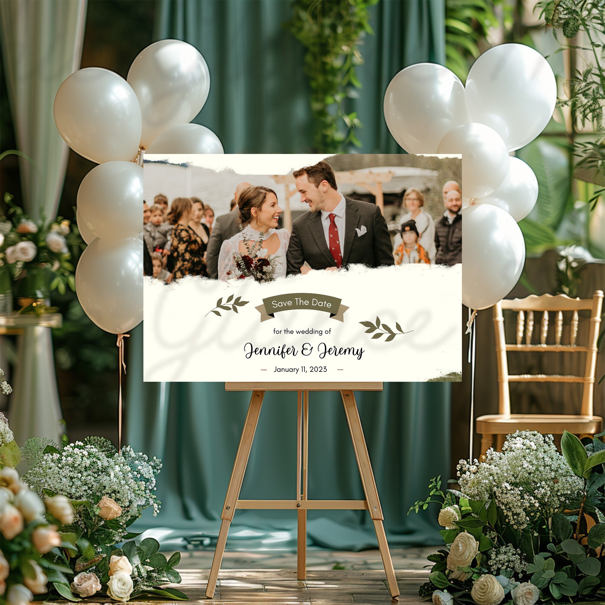 Party Easel Mockup 5x7, Horizontal and Vertical, Easel Mockup Baby ...