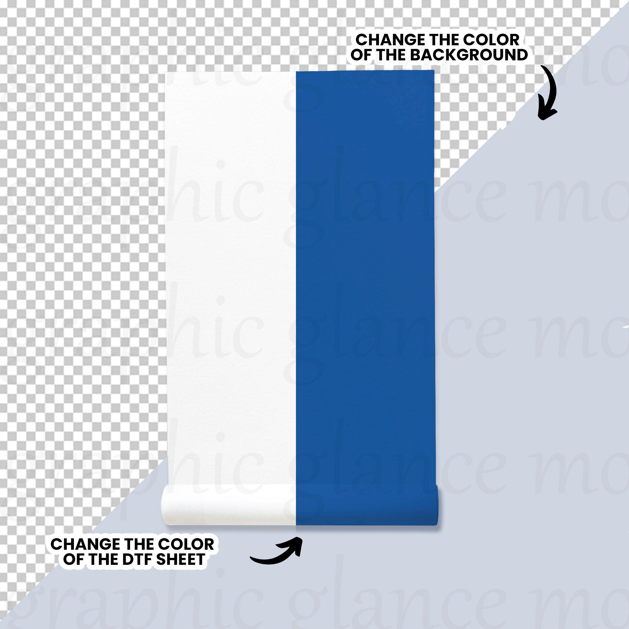 DTF Mockup PSD, Gang Sheet, Transparent & White, DTF Transfer Sheet ...