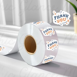 Thank You Sticker Mockup, Sticker Mockup, Round Sticker, Thank You ...