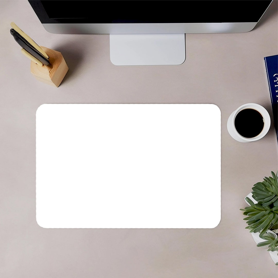 Mouse Pad Mockup White/transparent - JPG & PNG | Mousemat Mock, Office ...