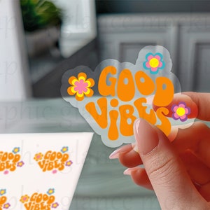 Transparent Sticker Mockup, Sticker Sheet Mockup, Custom, Transparent ...