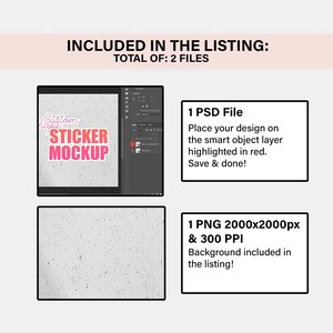 Sticker Mockup Photoshop Mockup Custom Sticker Shape Effect - Etsy