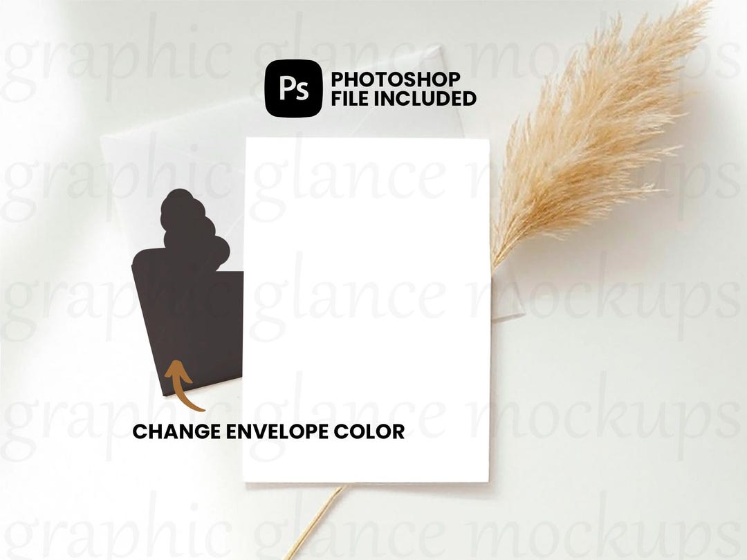 PDS Card Mockup 5x7, PNG, JPG, Evergreen, Card Mockup, Invitations ...