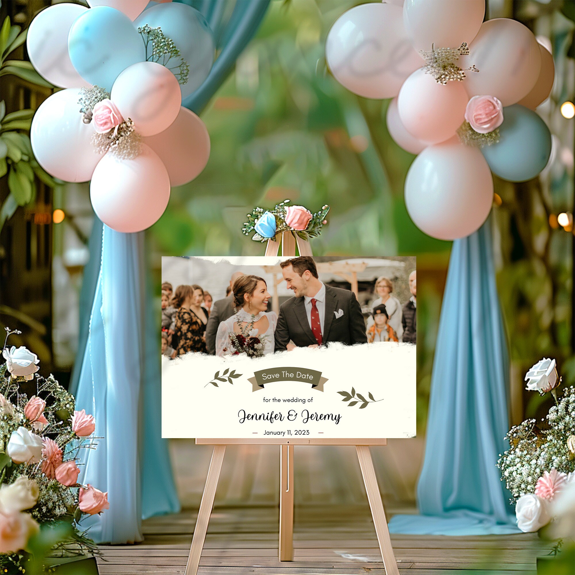 Party Easel Mockup 5x7, Gender Reveal, Easel Mockup Baby Shower Easel ...