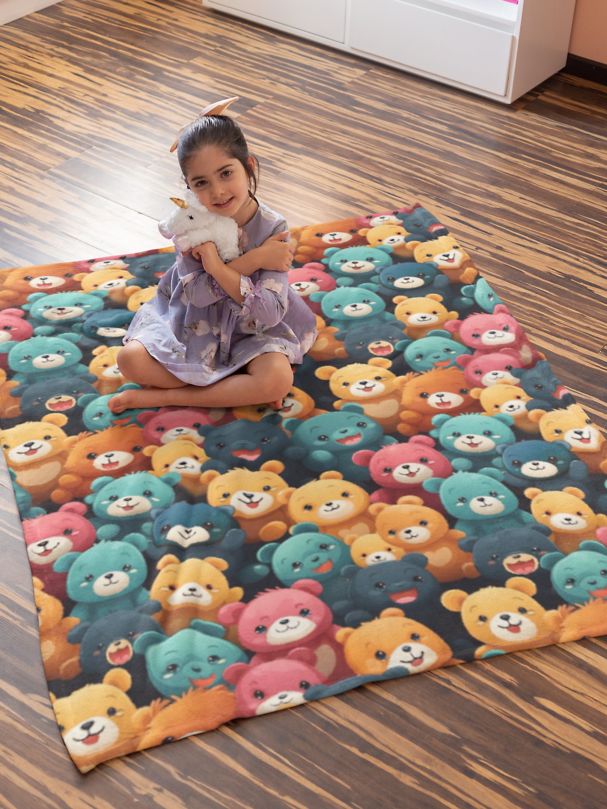 Seamless Teddy Bear Pattern, Cute and Cuddly Animals Tiling Design ...