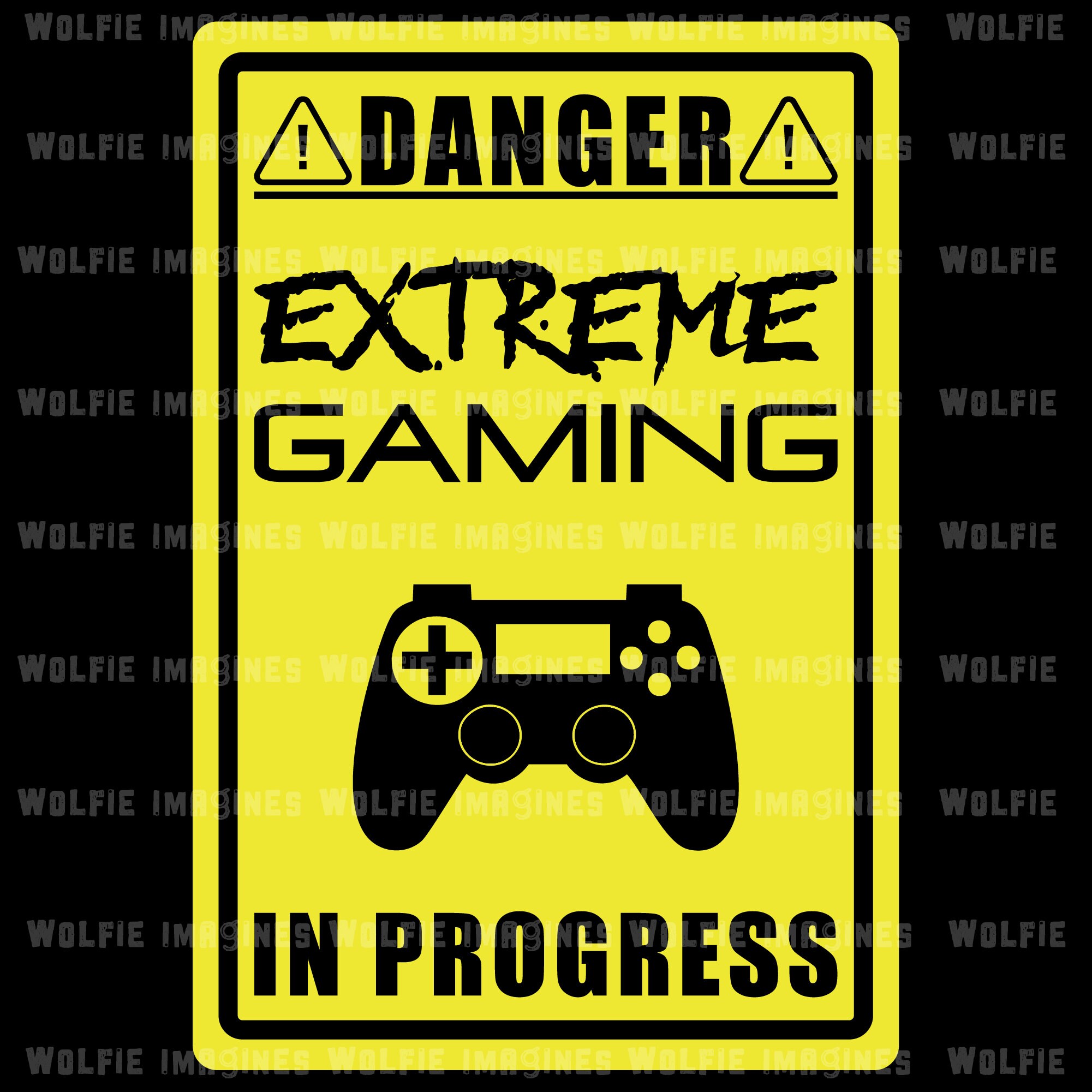 Gamer SVG Cut File Danger Extreme Gaming in Progress - Etsy