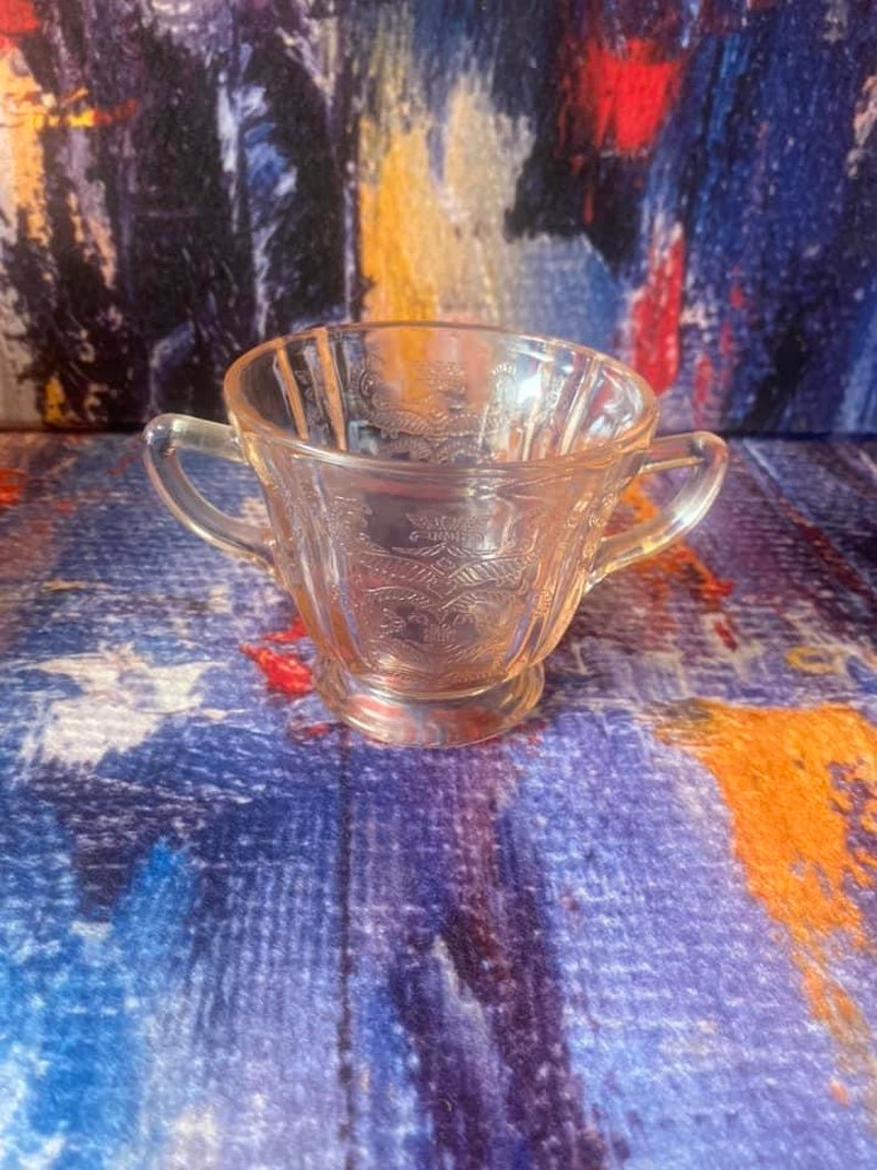Vintage Pink Depression Madrid Pattern Sugar Bowl Indiana Glass - Etsy