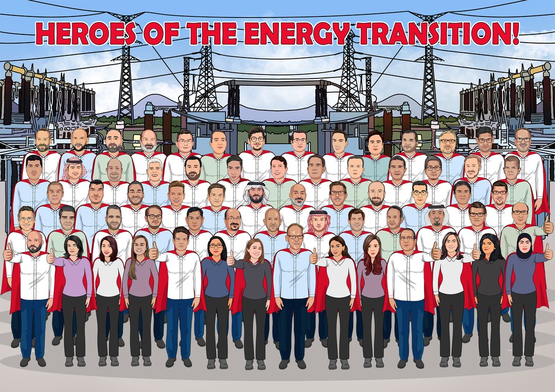 Company Cartoon Team Artwork Corporate Caricature Christmas - Etsy