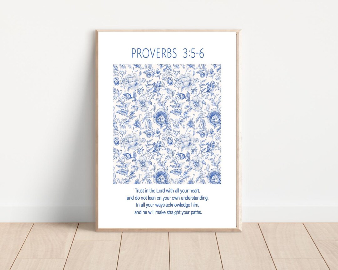 Proverbs 3:5-6 PNG JPG Trust in the Lord Bible Verse PNG - Etsy