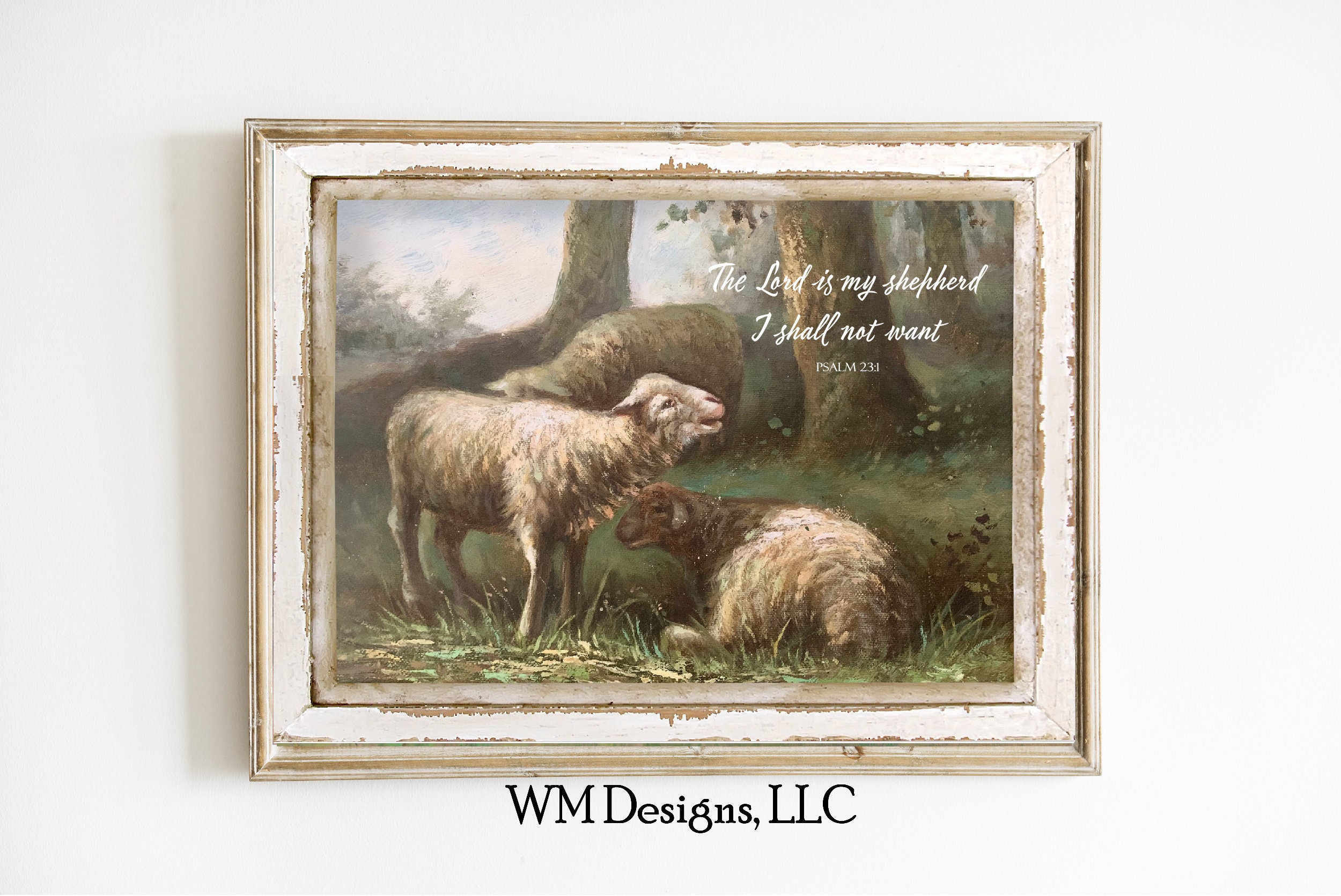 Scripture Wall Art Sheep Scripture Art Printable Download, Bible Verse ...