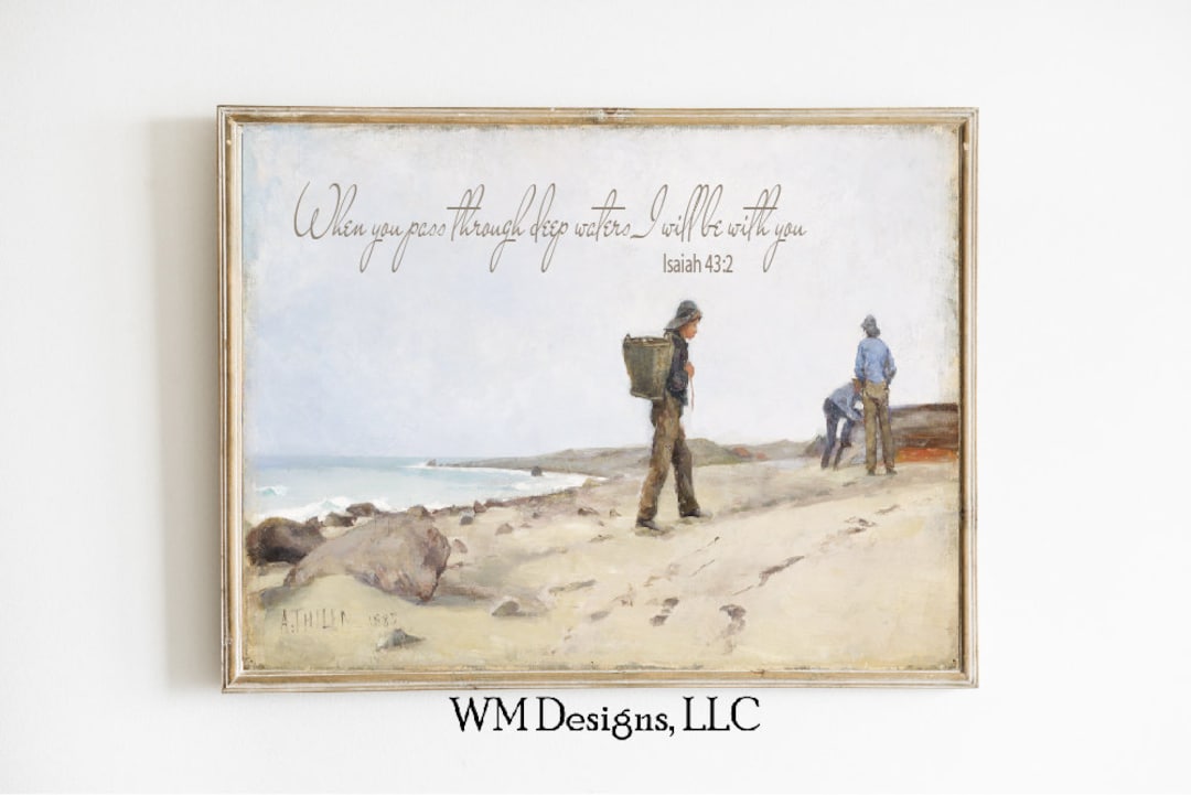 When You Pass Through Deep Waters Bible Verse PRINTABLE - Etsy